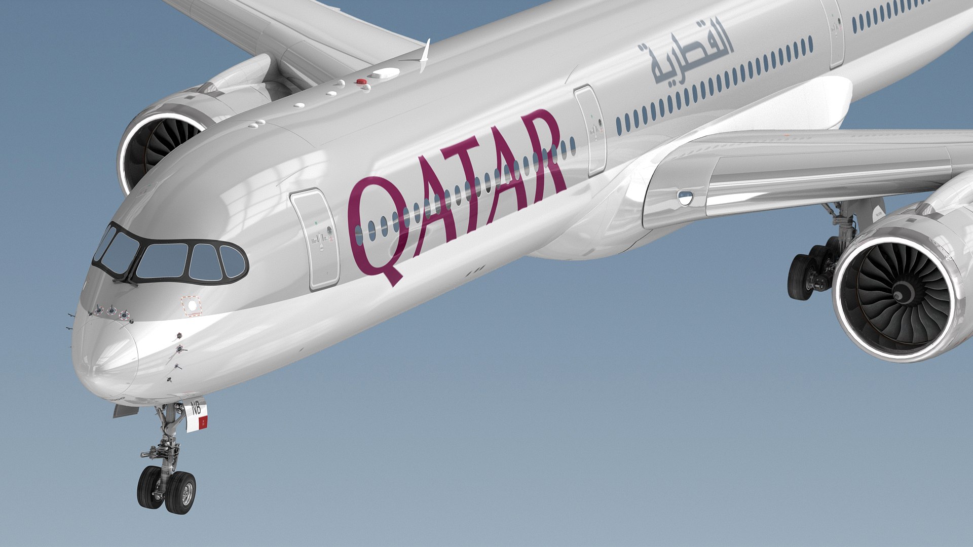 3D Airbus A350-1000 Qatar Airways Model - TurboSquid 1963895