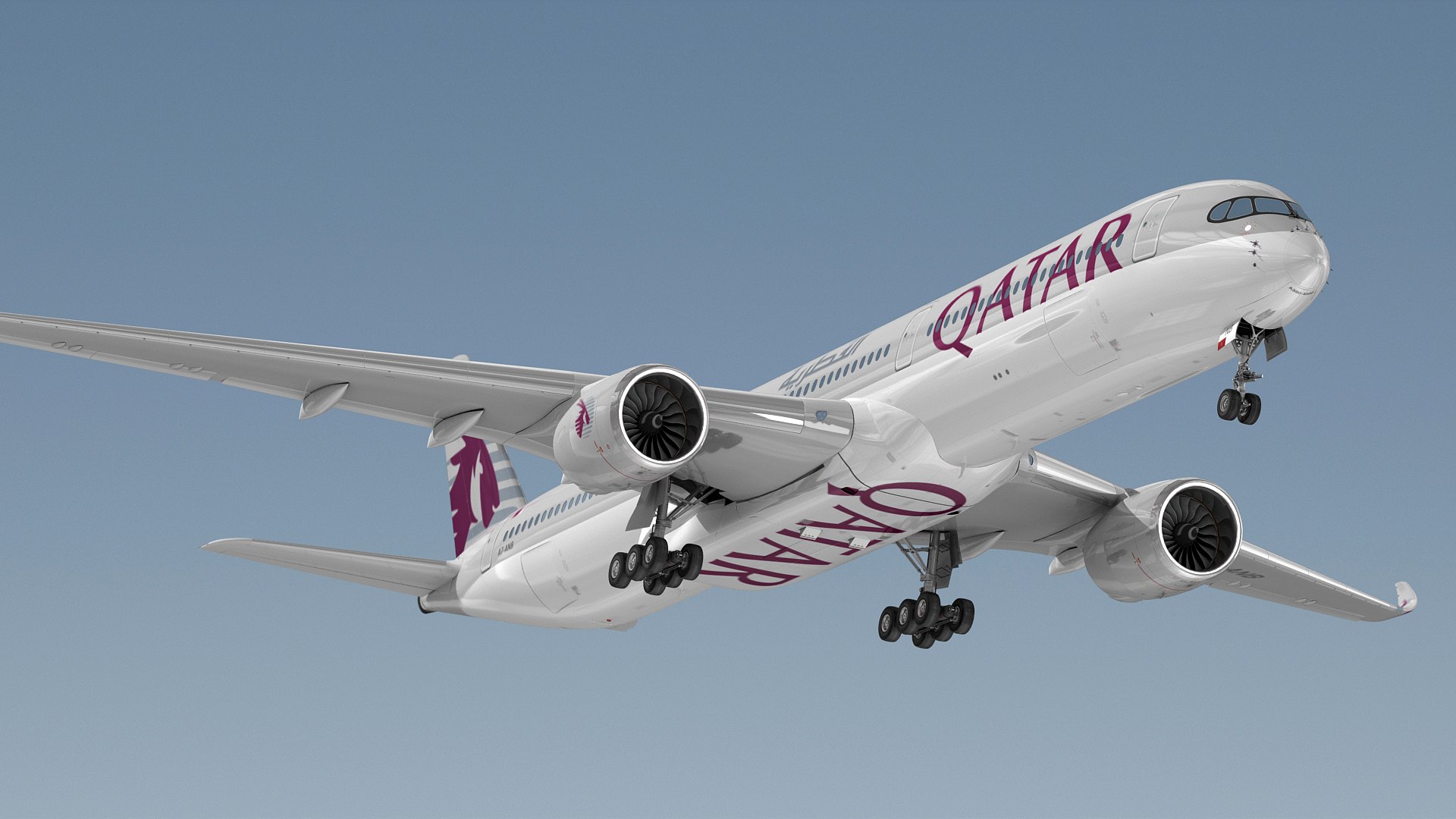 3D Airbus A350-1000 Qatar Airways Model - TurboSquid 1963895