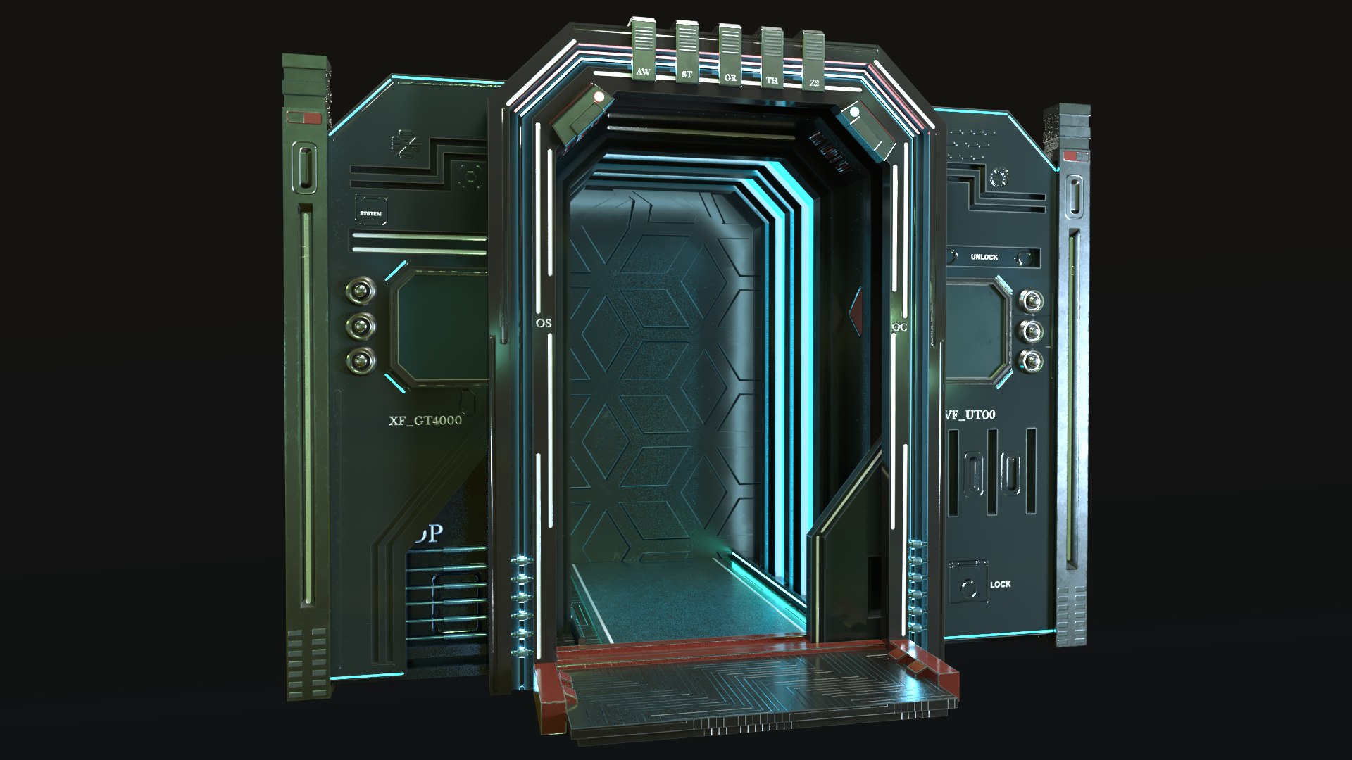 3D Model Scifi Door - TurboSquid 1941865