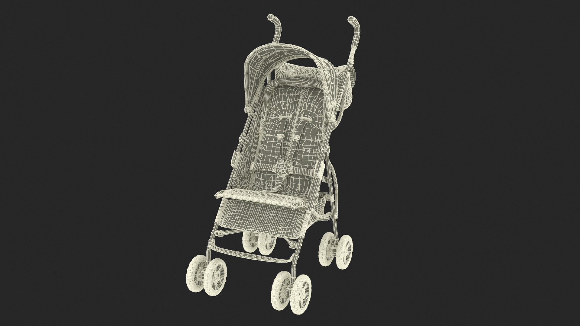 Portable Folding Baby Stroller With Bag 3D Model - TurboSquid 2146920
