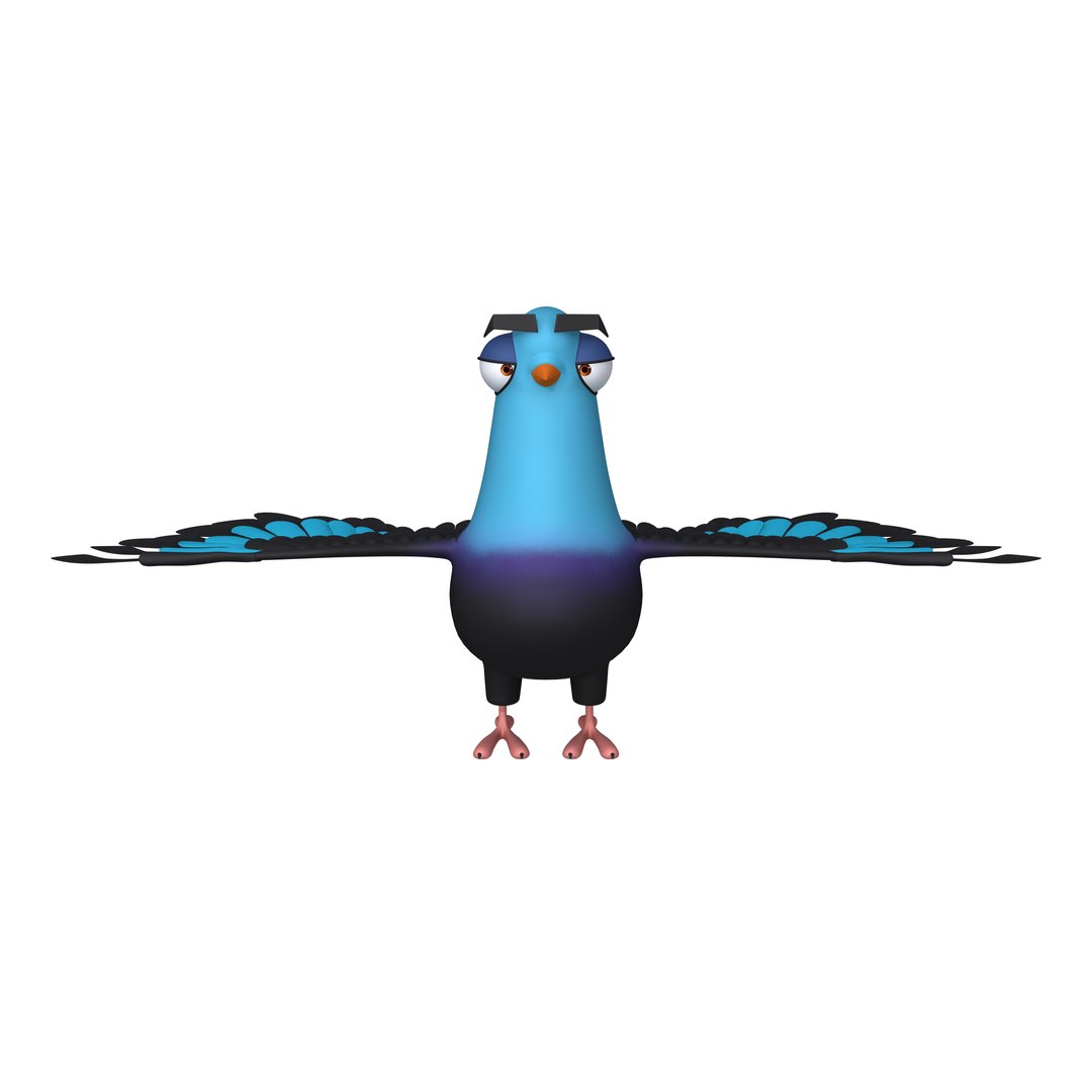 Pigeon Cartoon 3D Model - TurboSquid 1995781