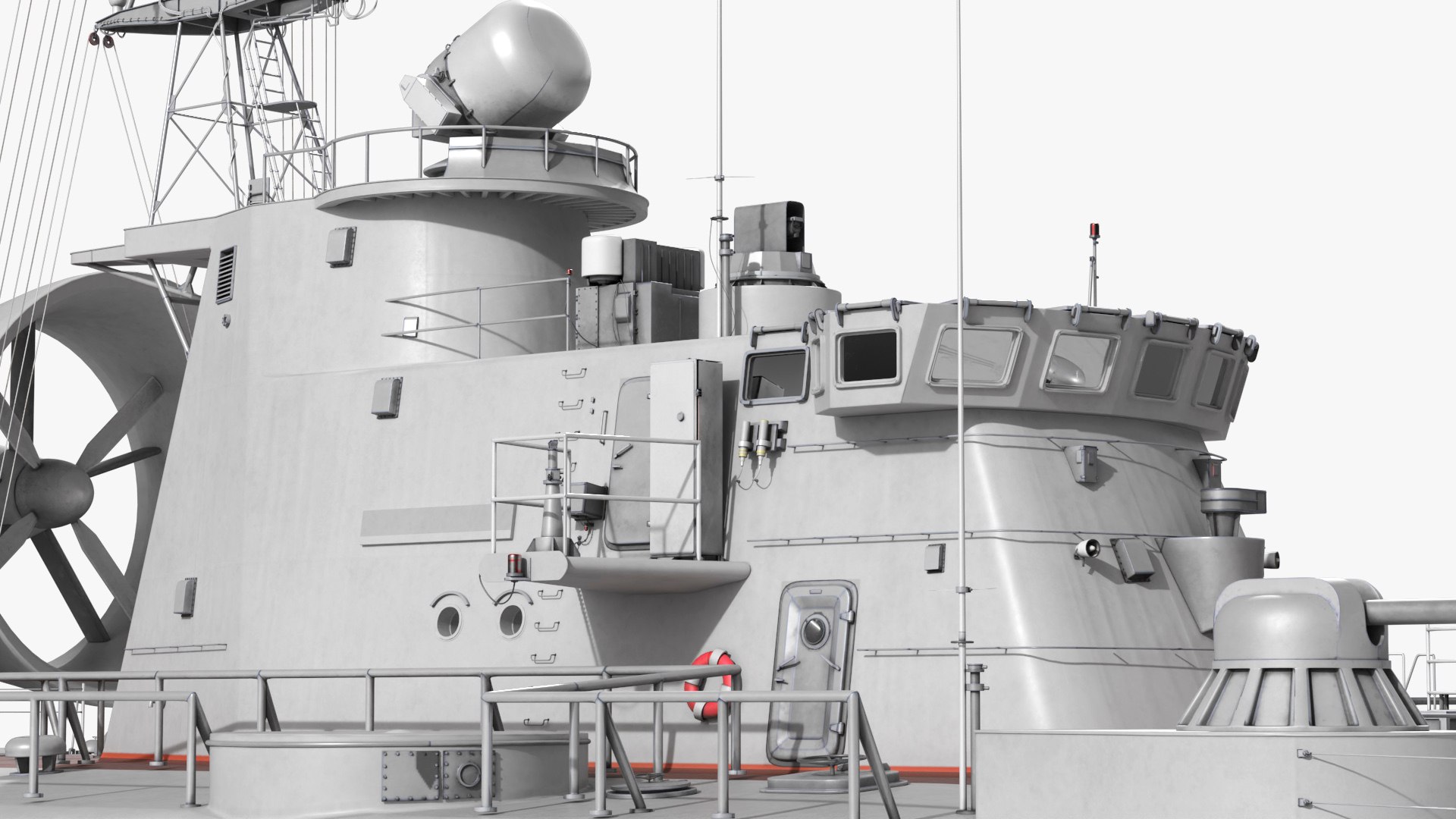 Large Military Hovercraft With Triple Jet Engines Gray Model ...