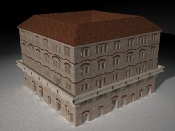3d model roman building