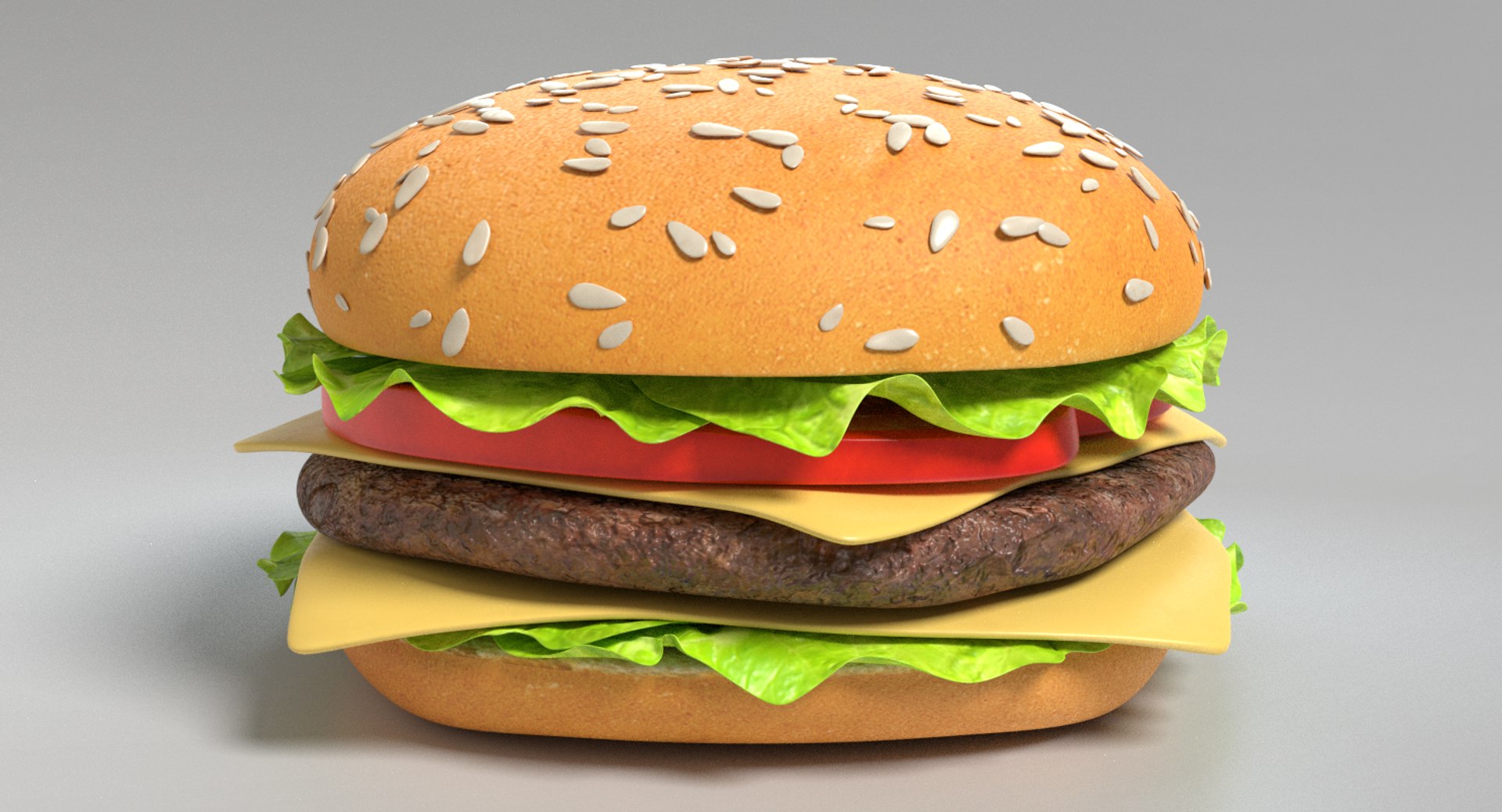 3D Cheeseburger Pbr Model - TurboSquid 1248956
