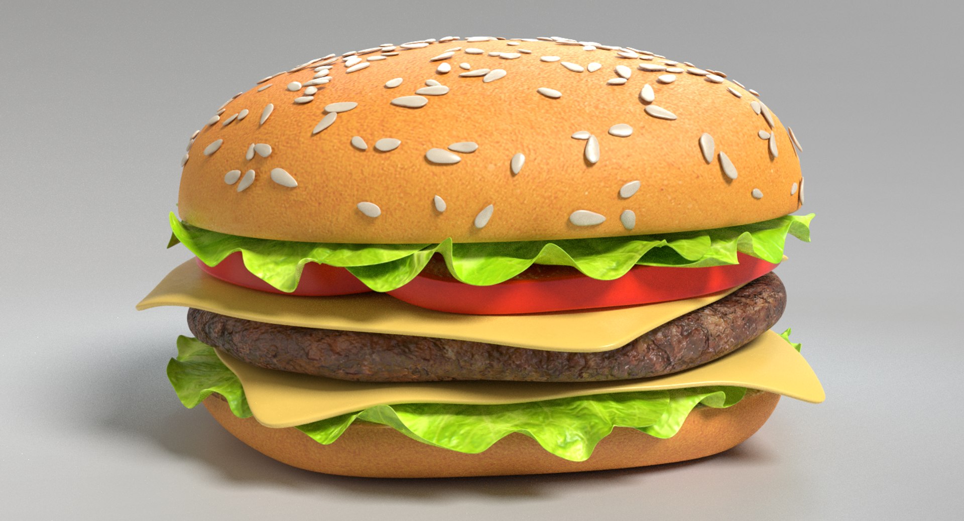 3D Cheeseburger Pbr Model - TurboSquid 1248956