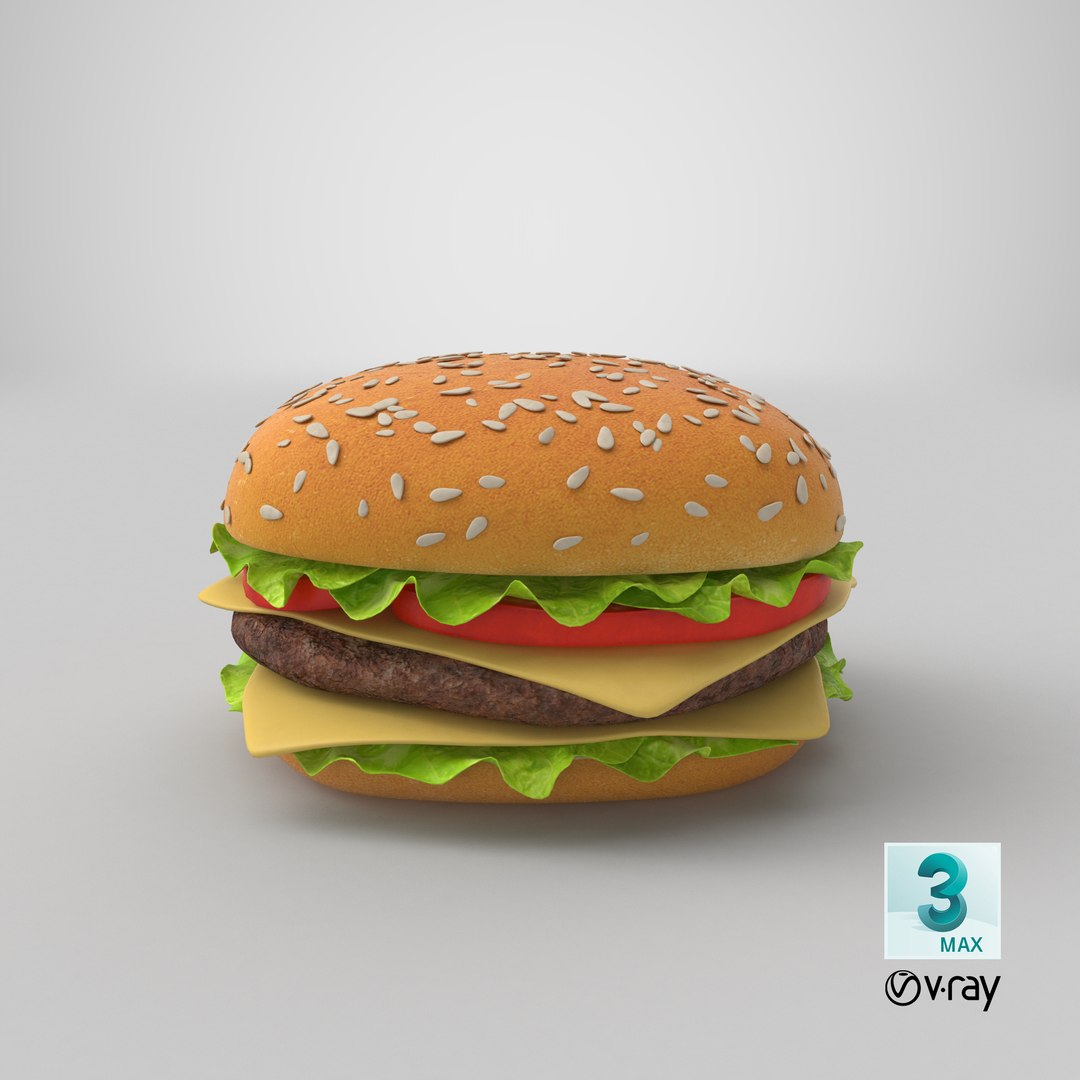 3D cheeseburger pbr model - TurboSquid 1248956