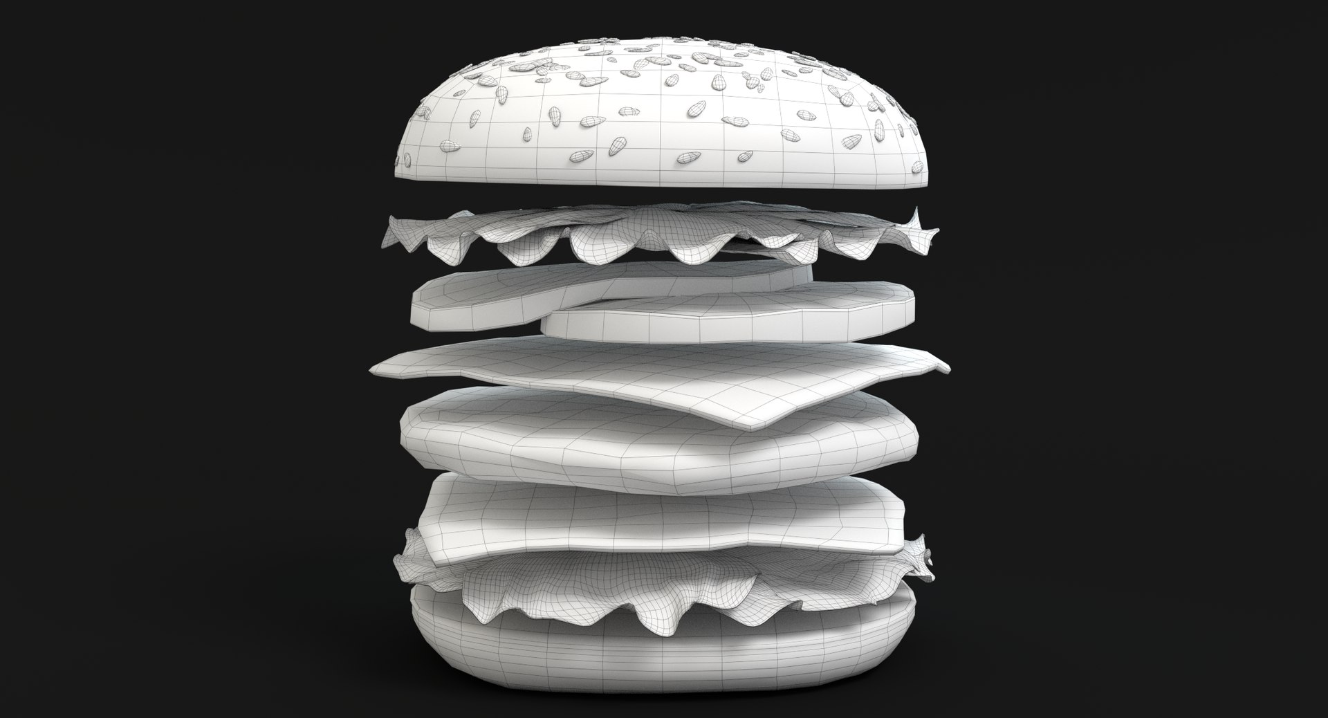 3D Cheeseburger Pbr Model - TurboSquid 1248956