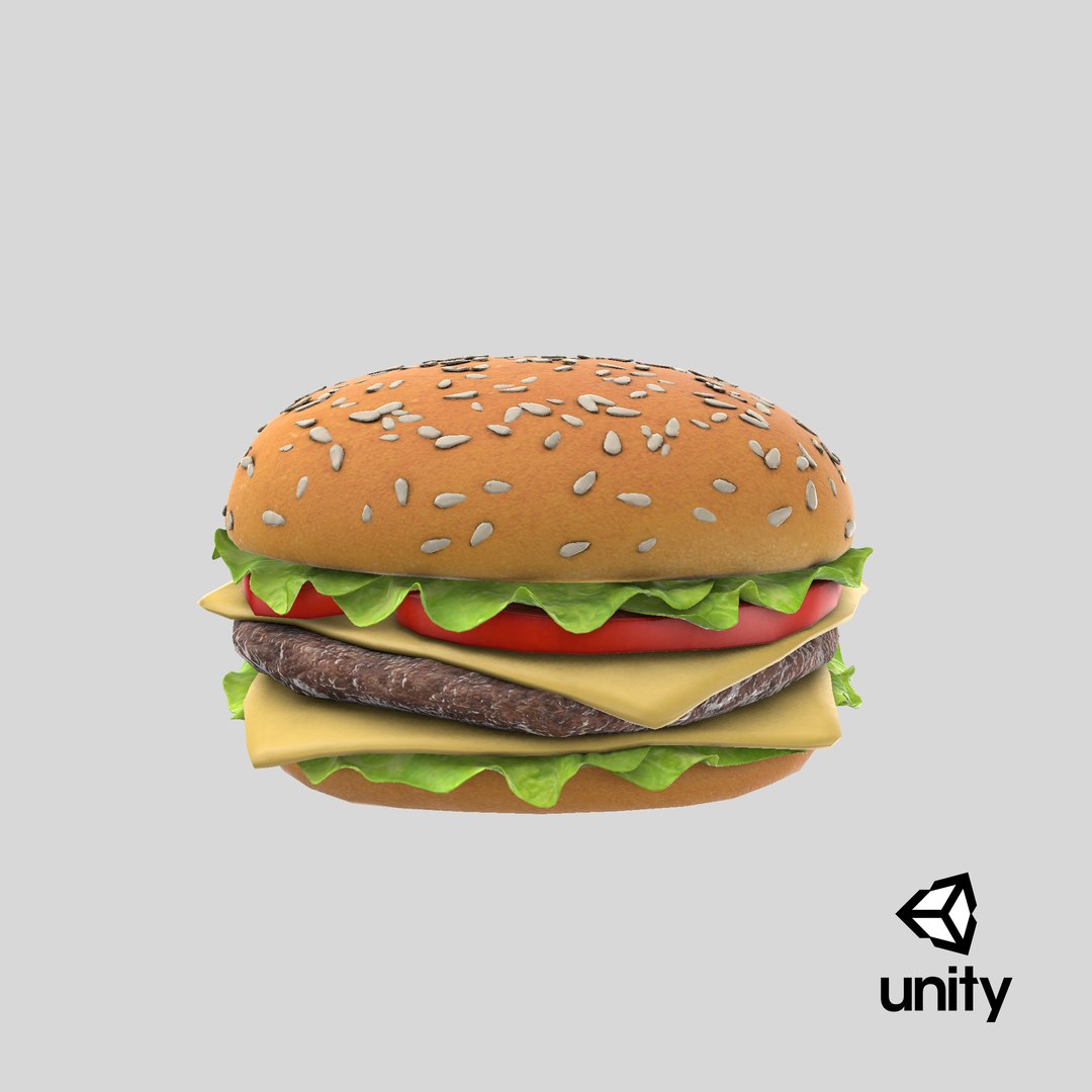 3D cheeseburger pbr model - TurboSquid 1248956