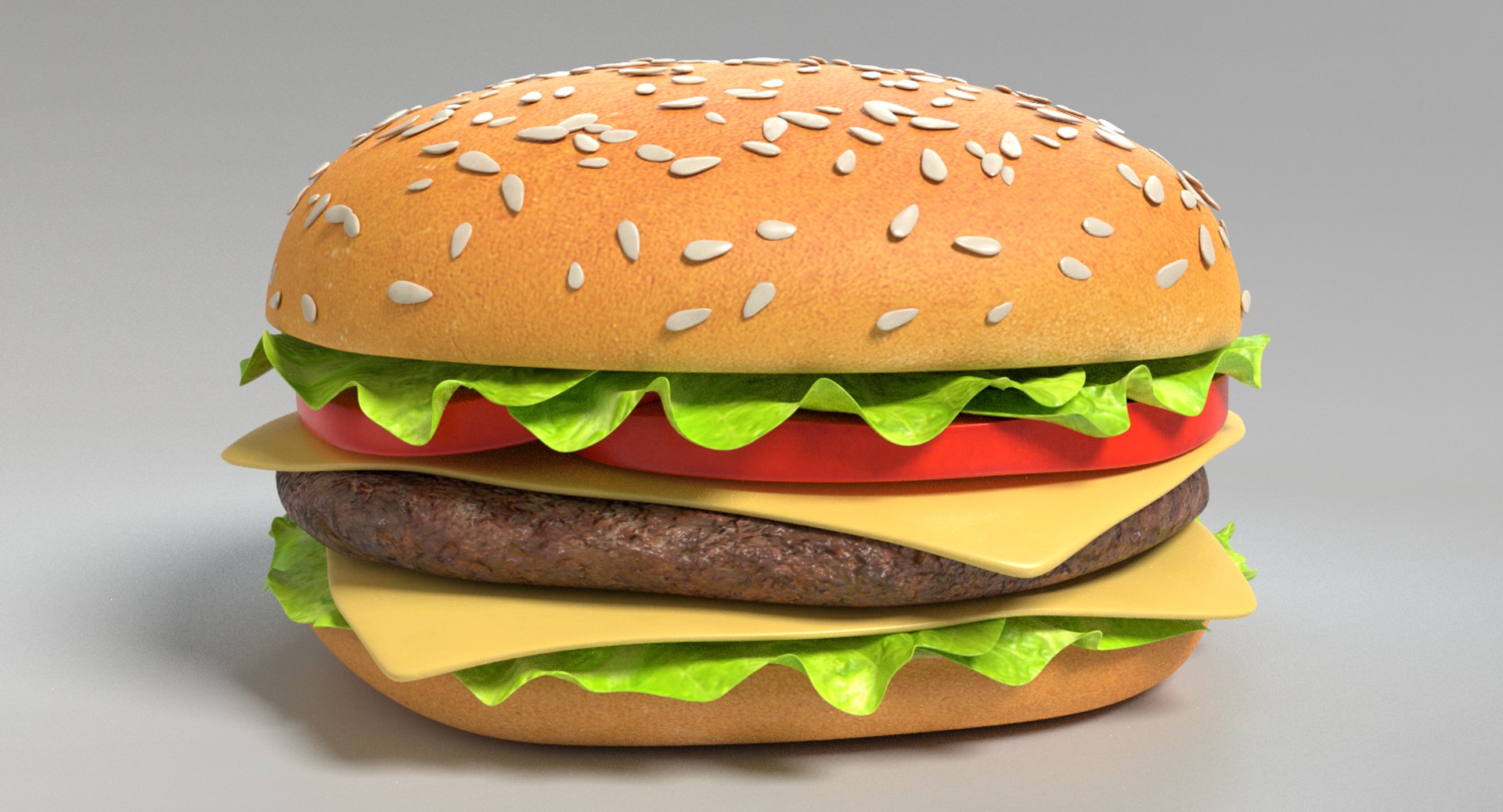 3D Cheeseburger Pbr Model - TurboSquid 1248956