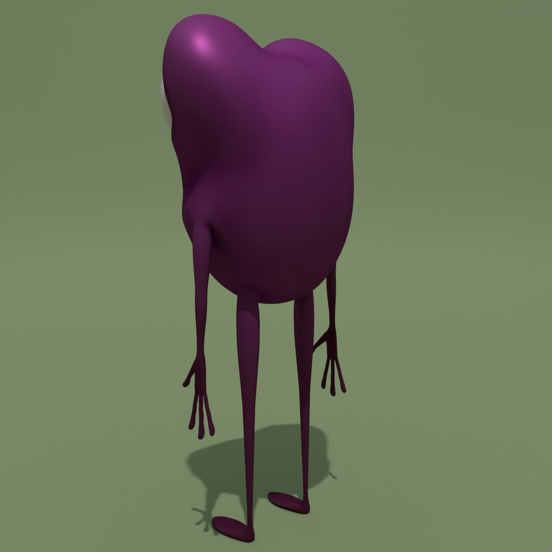 Monster Cartoon Purple Model - TurboSquid 1200397