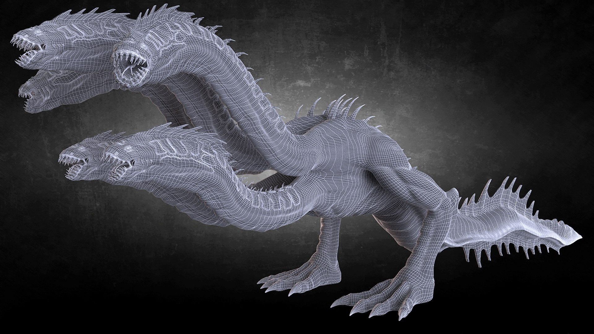 Hydra Sea Monster Base Mesh 3D Model - TurboSquid 2073272
