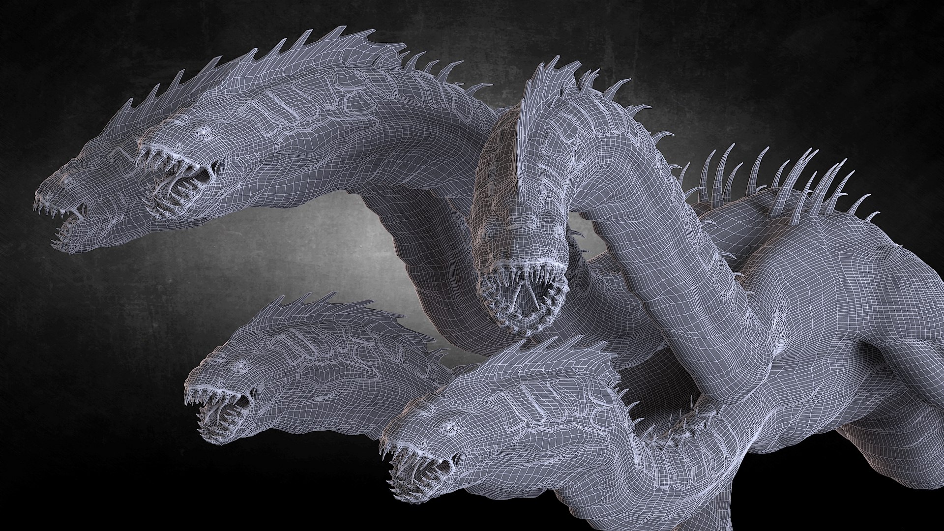 Hydra Sea Monster Base Mesh 3D Model - TurboSquid 2073272