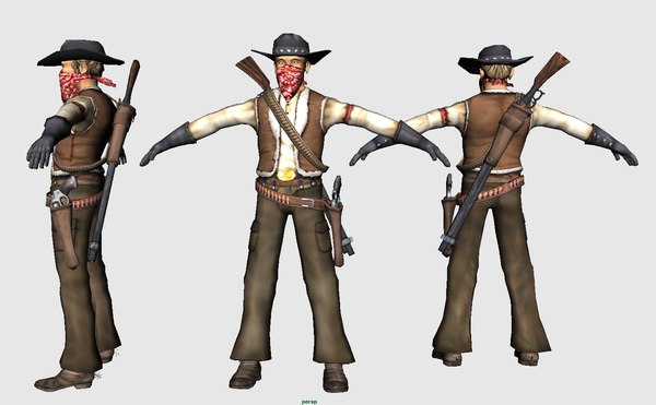 wild west bandit 3d model