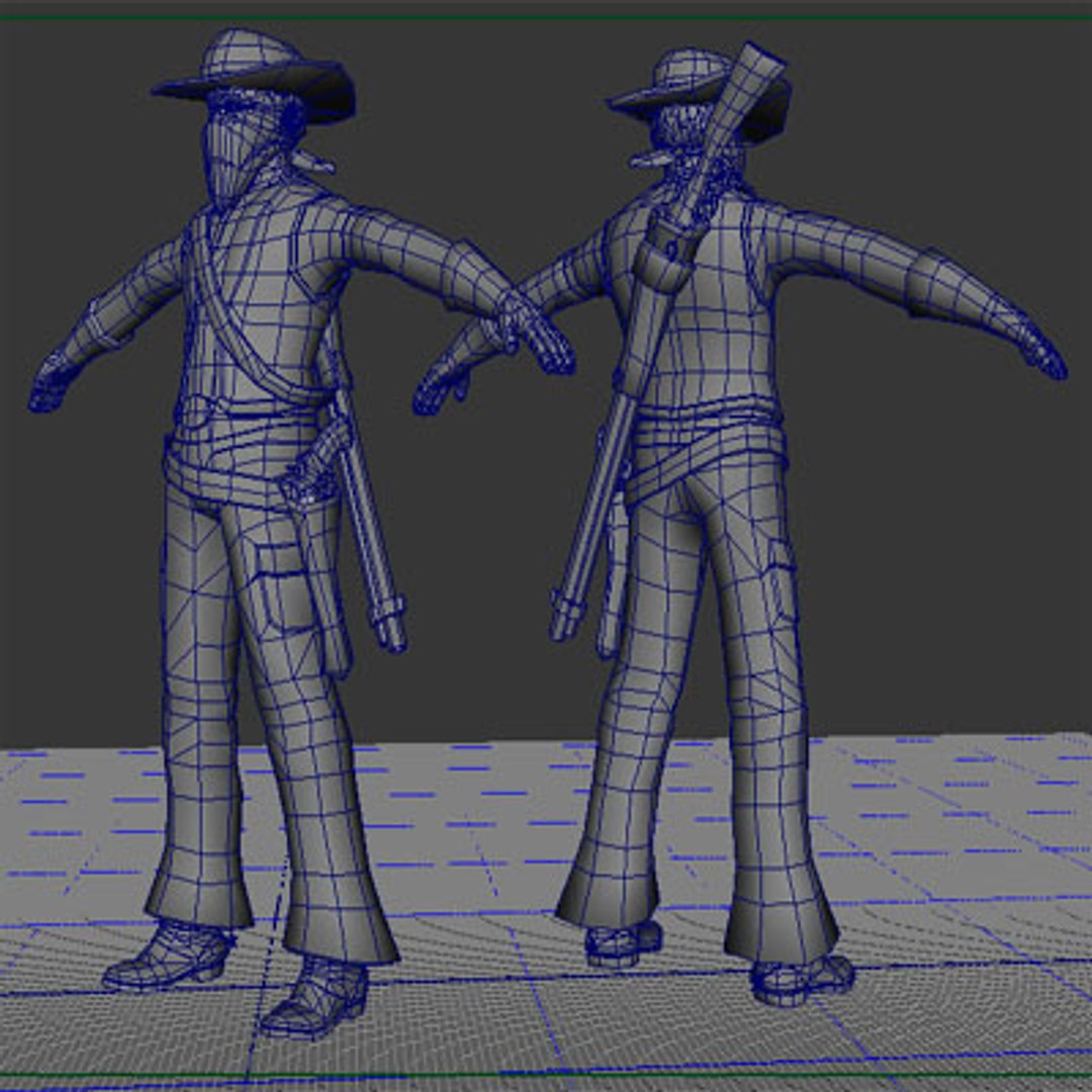 Wild West Bandit 3d Model