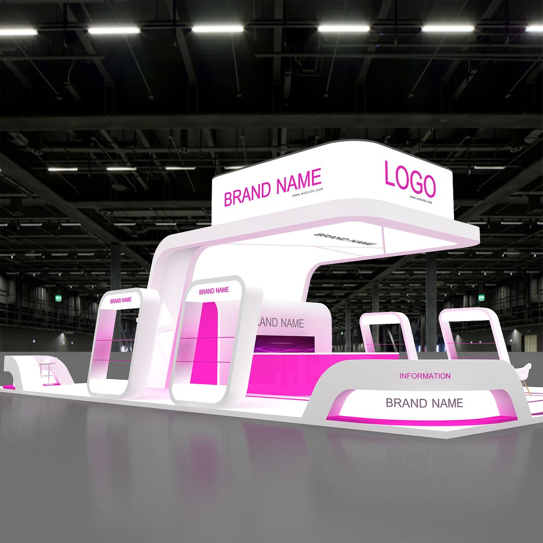 3D Model Exhibition Booth Stand 3d Model - TurboSquid 2392375