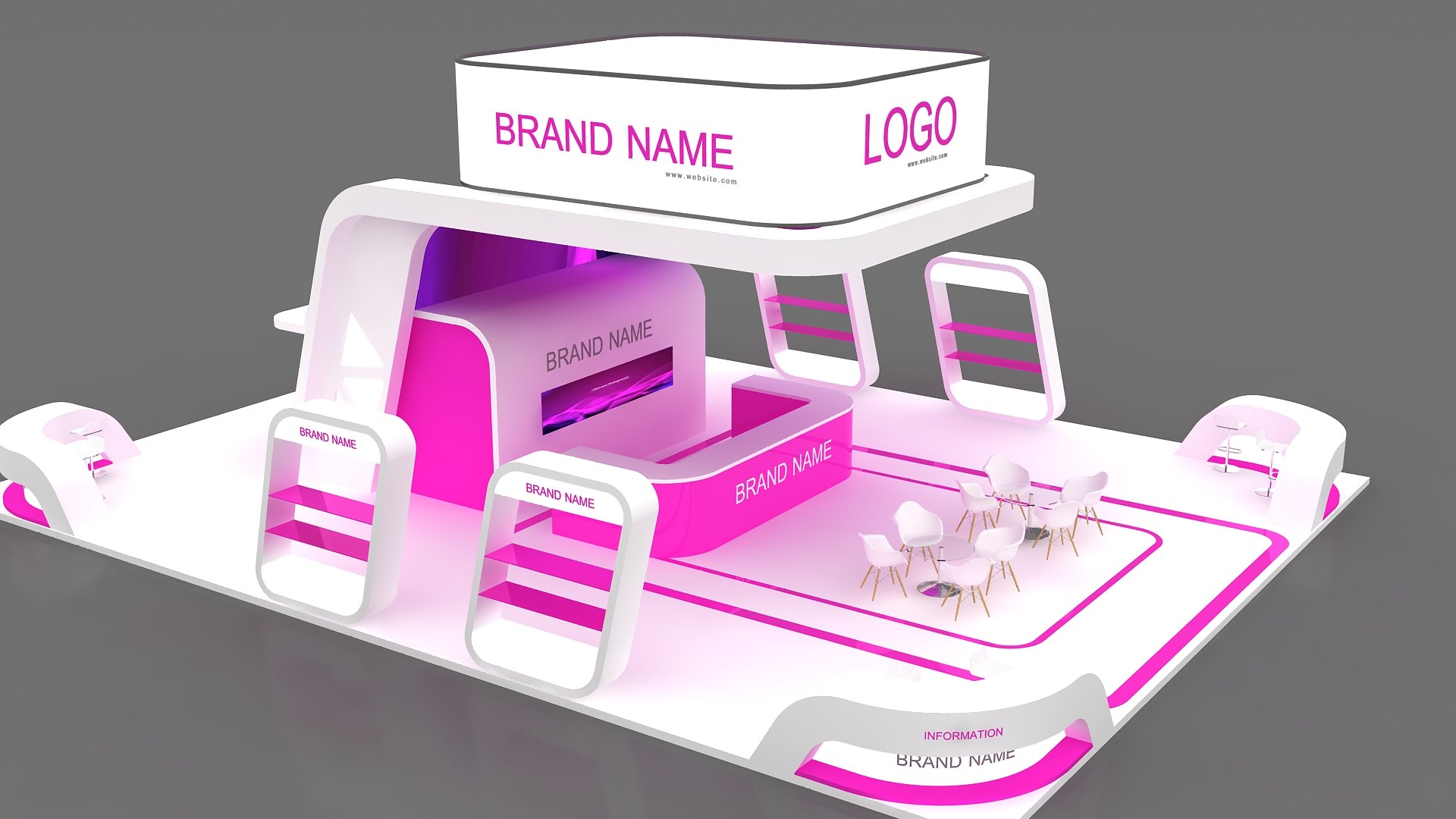 3D Model Exhibition Booth Stand 3d Model - TurboSquid 2392375