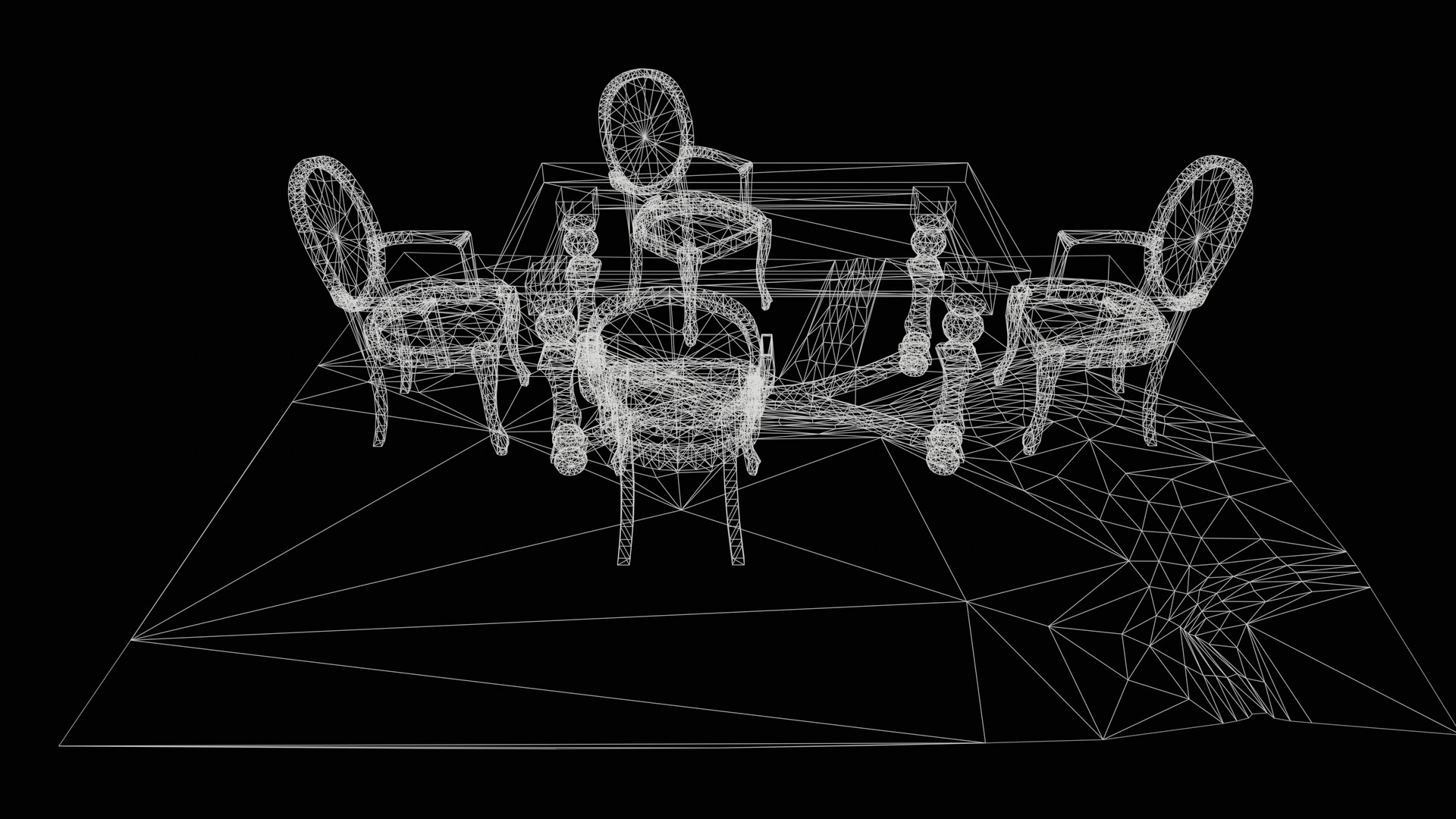 3D Table With Chairs 3d Model For Unity - TurboSquid 2321971