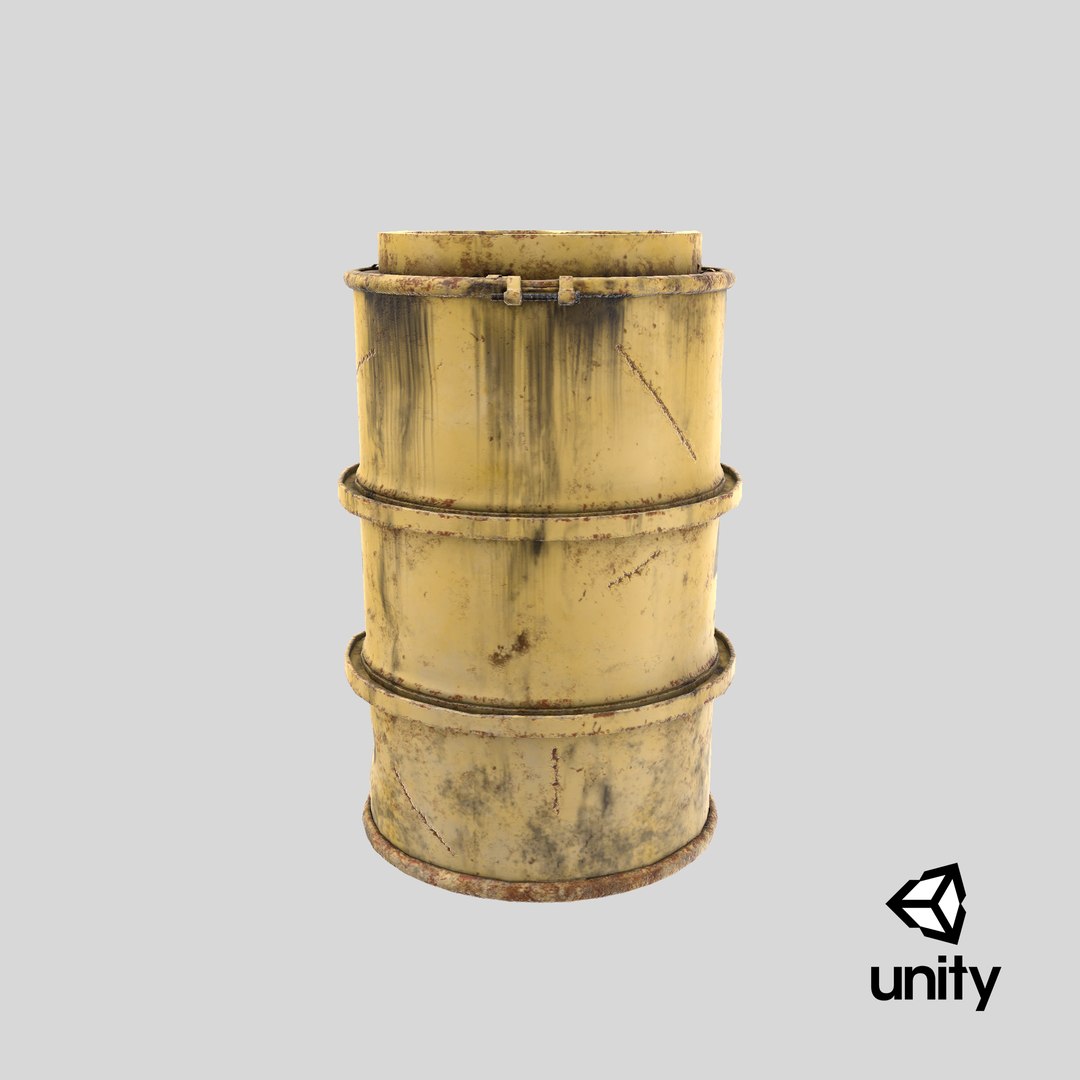 3d Toxic Waste Drum 02 Model