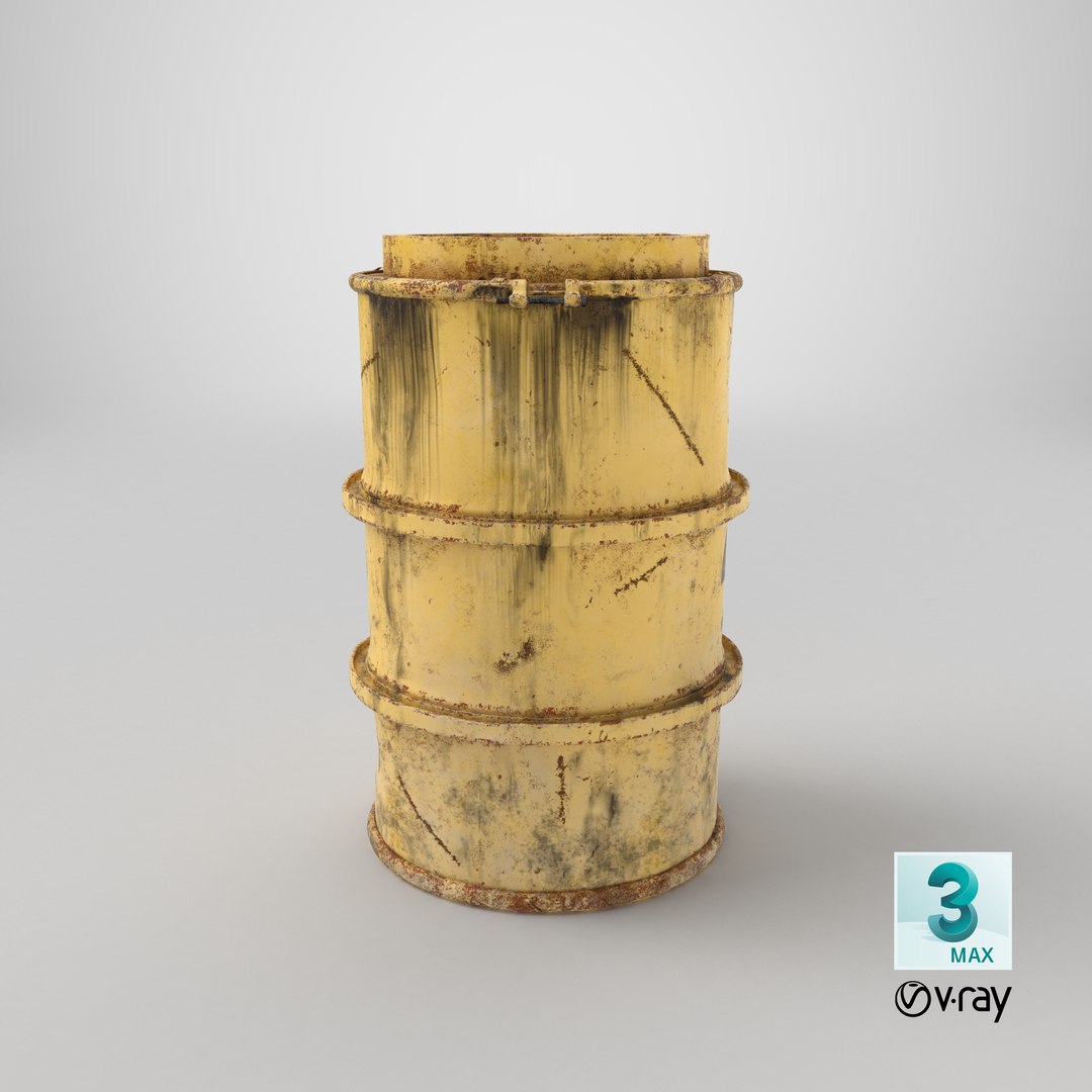 3d Toxic Waste Drum 02 Model