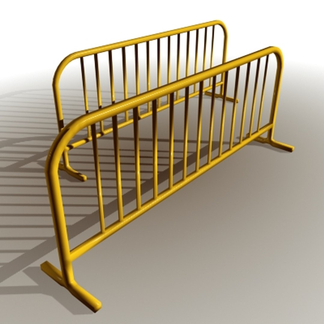 3d Model Metal Barriers Streets