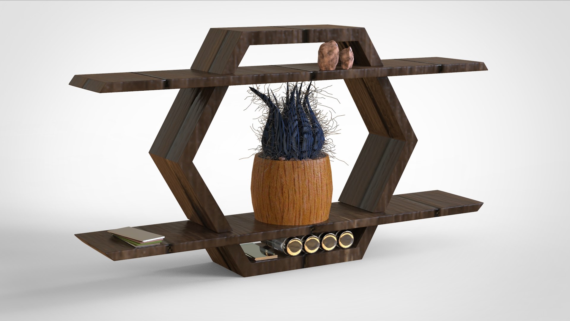 Hexagonal Shelf 3D Model - TurboSquid 1582611