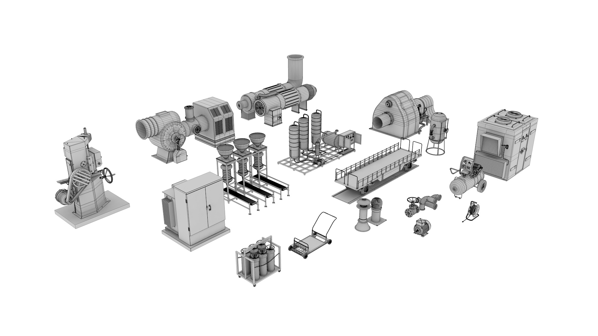 3D model Factory Units Pack - TurboSquid 1859021