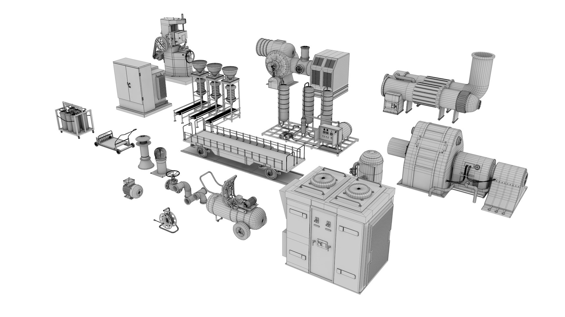 3D model Factory Units Pack - TurboSquid 1859021
