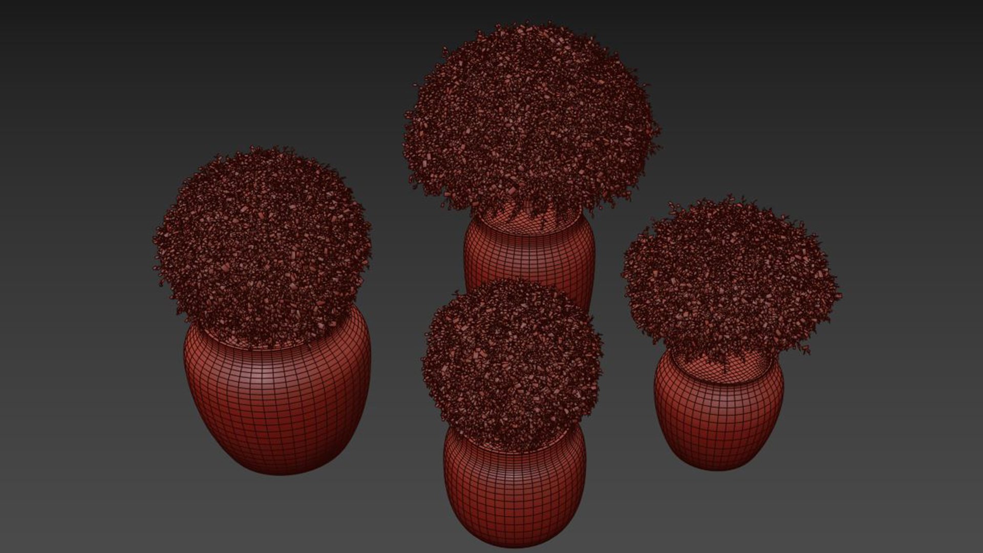 Set 4 indoor and outdoor Aglaia odorata planters 3D model - TurboSquid ...