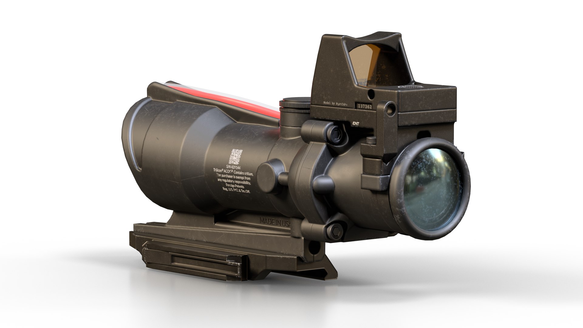 Acog 4x Scope 3D Model - TurboSquid 2229088