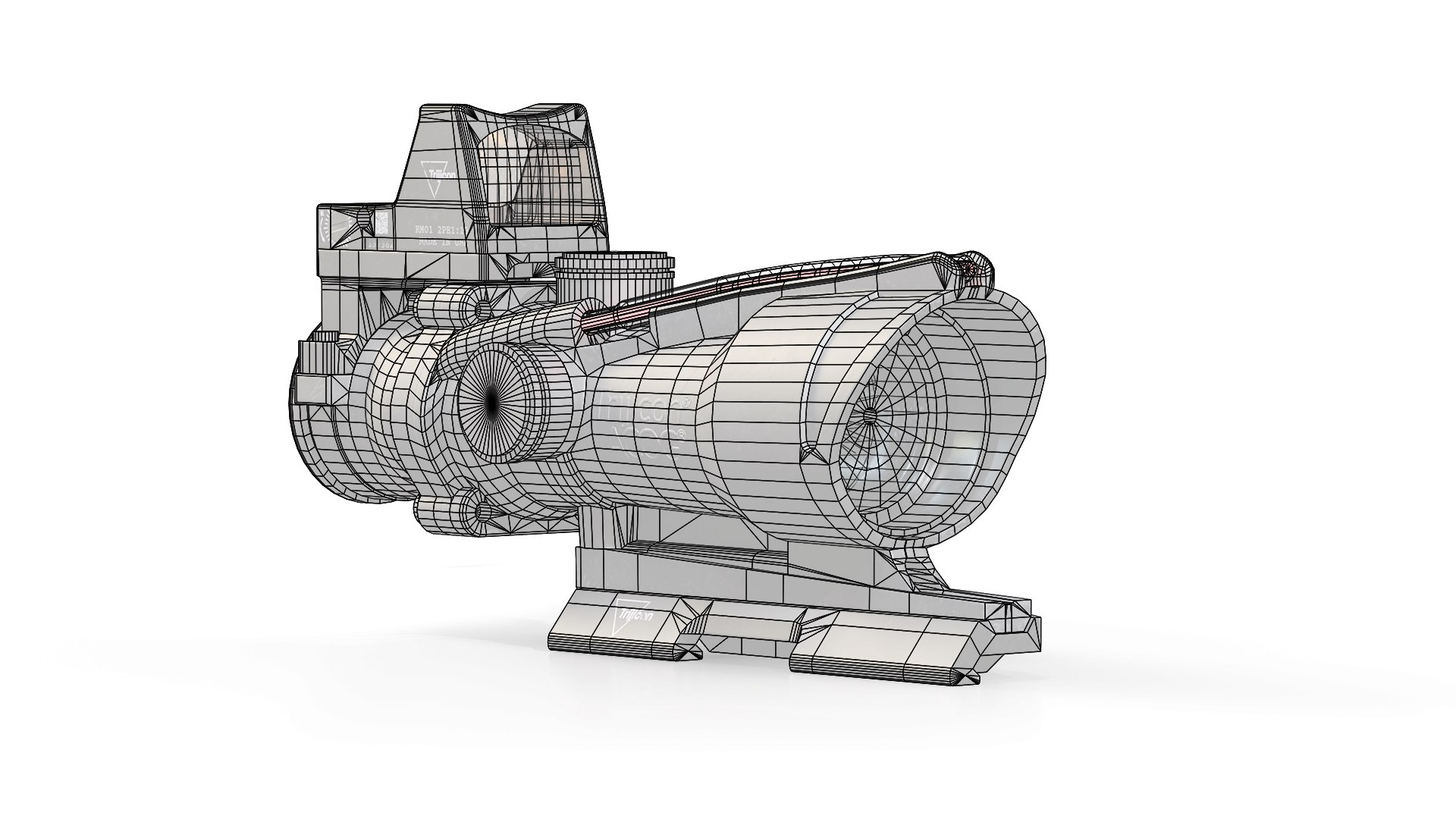 Acog 4x Scope 3D Model - TurboSquid 2229088