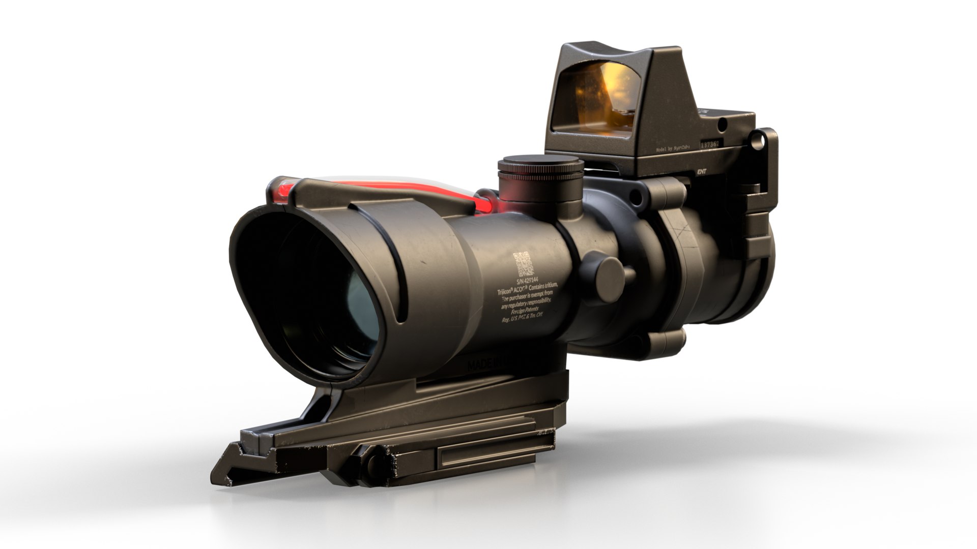 Acog 4x Scope 3D Model - TurboSquid 2229088