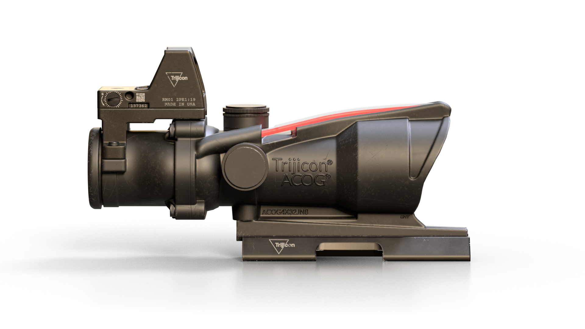 Acog 4x Scope 3D Model - TurboSquid 2229088