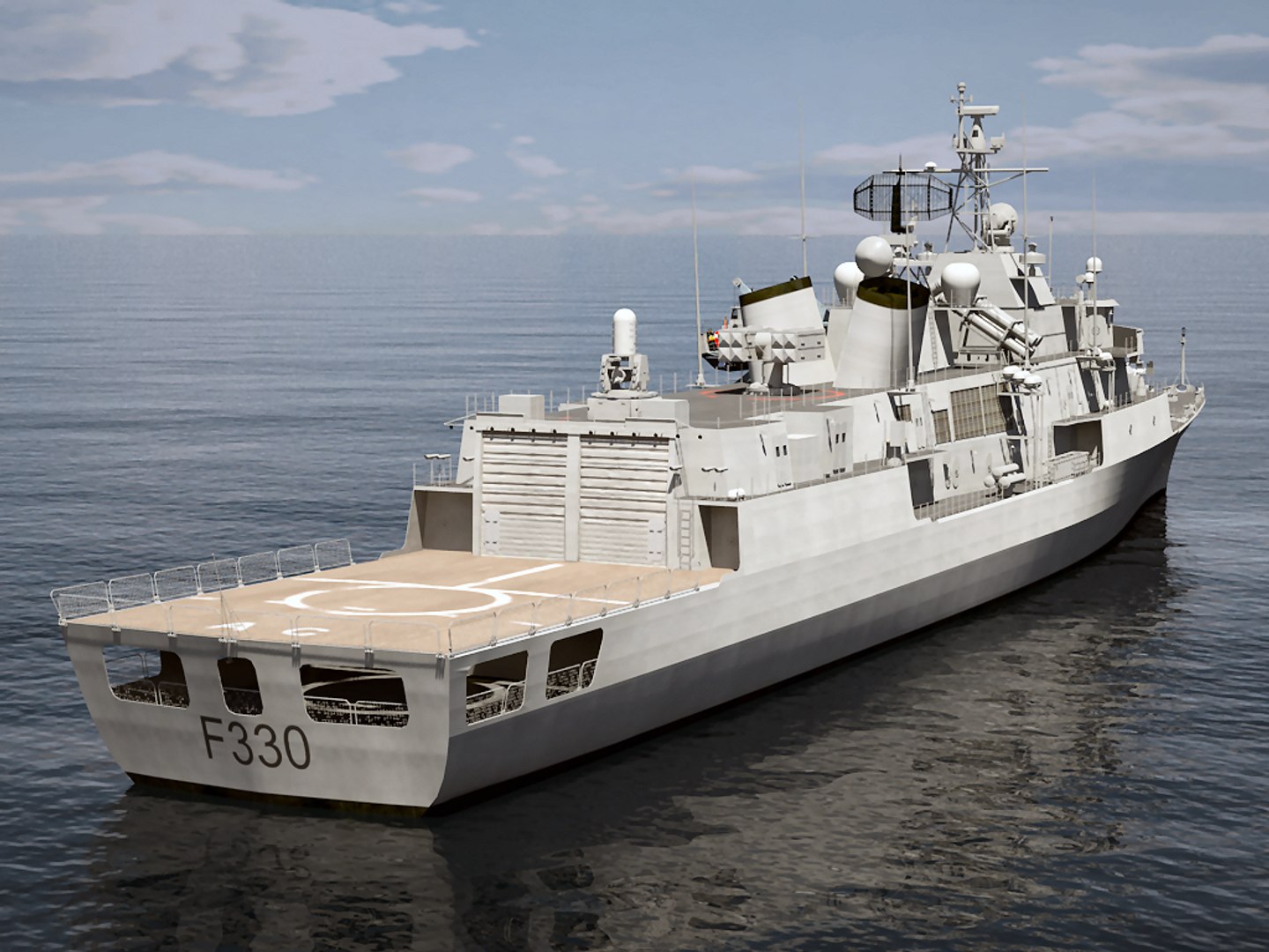 Meko 220 Frigate Ship 3d Max