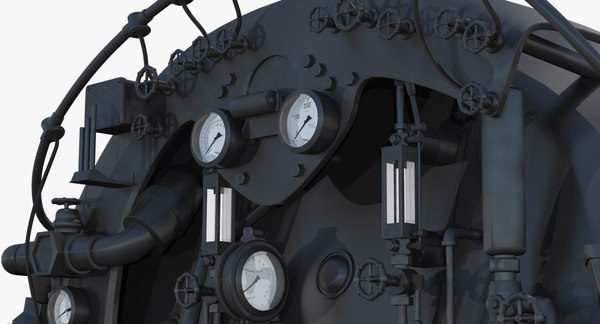3d steam engine controls