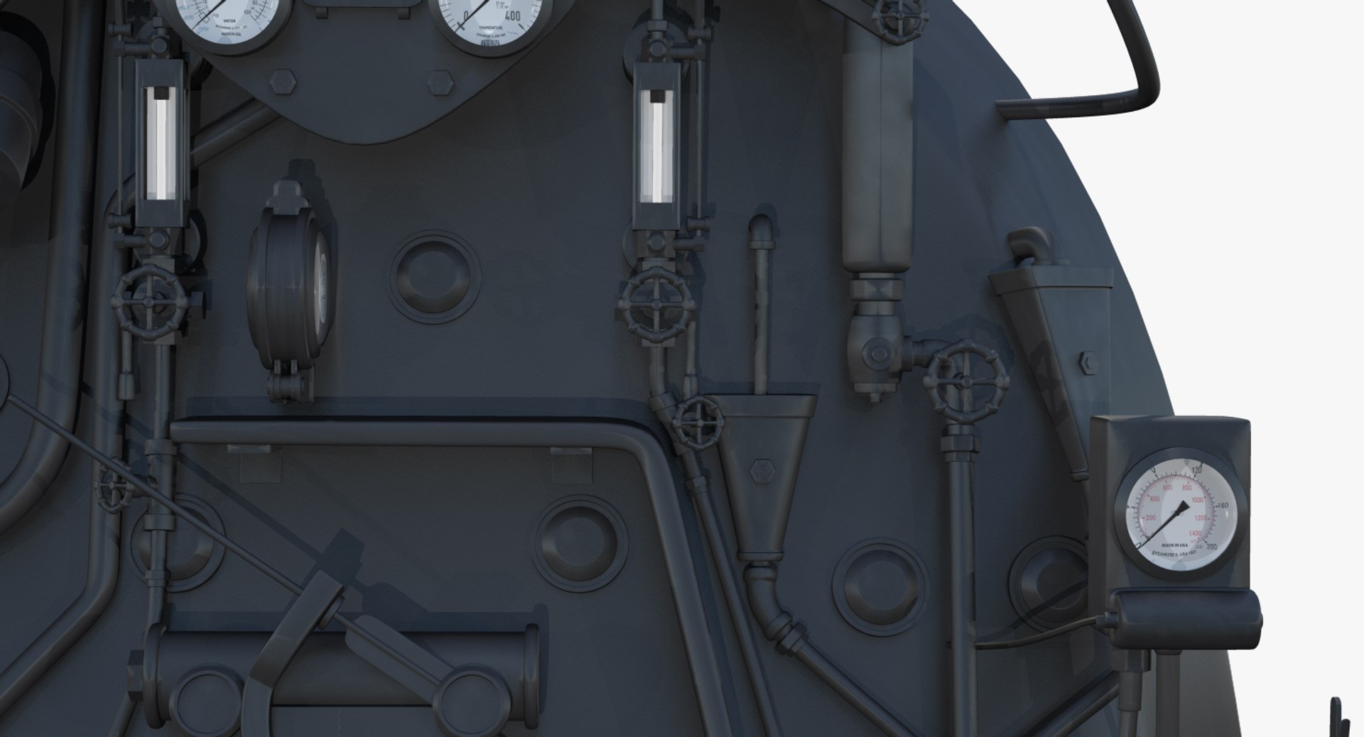 3d steam engine controls