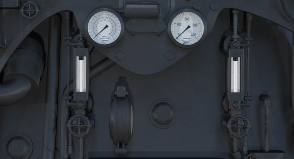 3d steam engine controls
