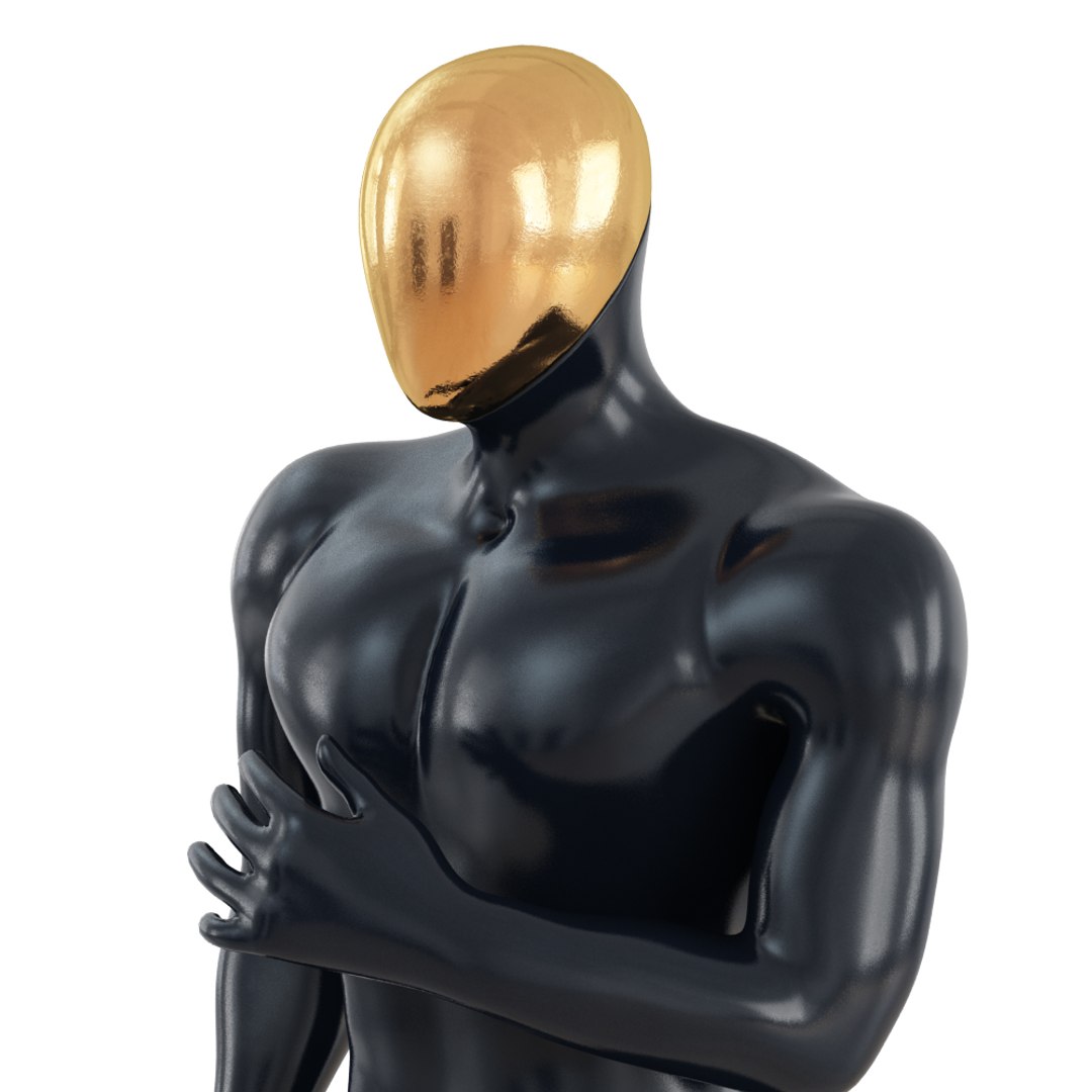 Man Mannequin Gold 3D - TurboSquid 1680391