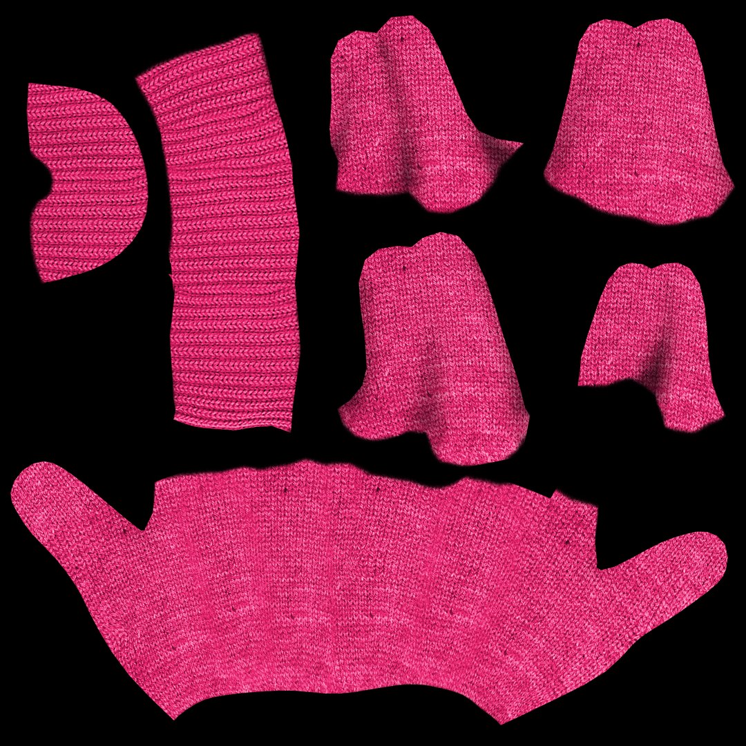 3D Knitted Gloves Model - TurboSquid 1747308