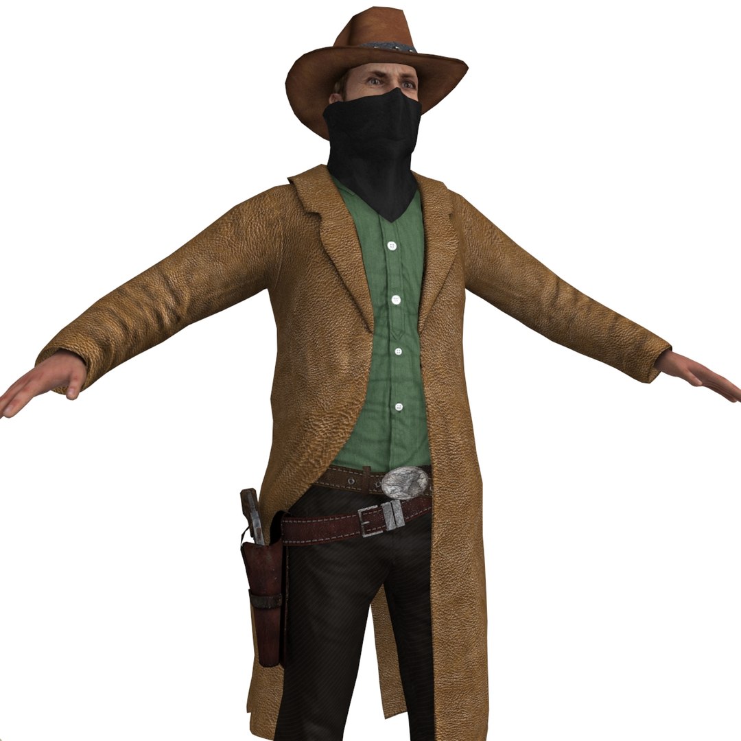 Cowboy Rigged 3d Model