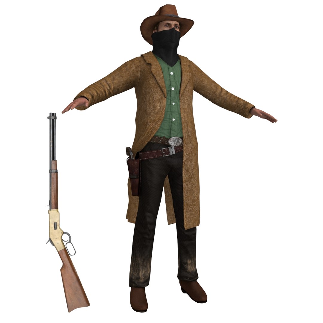 Cowboy Rigged 3d Model