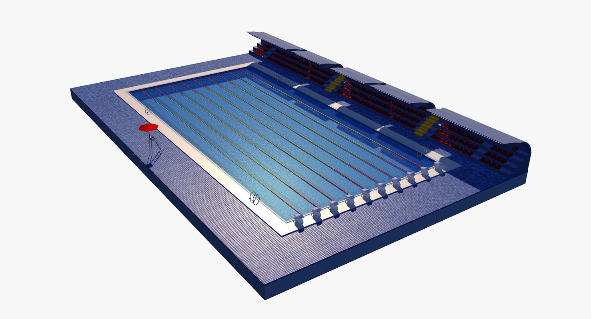 3D Olympic Swimming Pool - TurboSquid 1213624