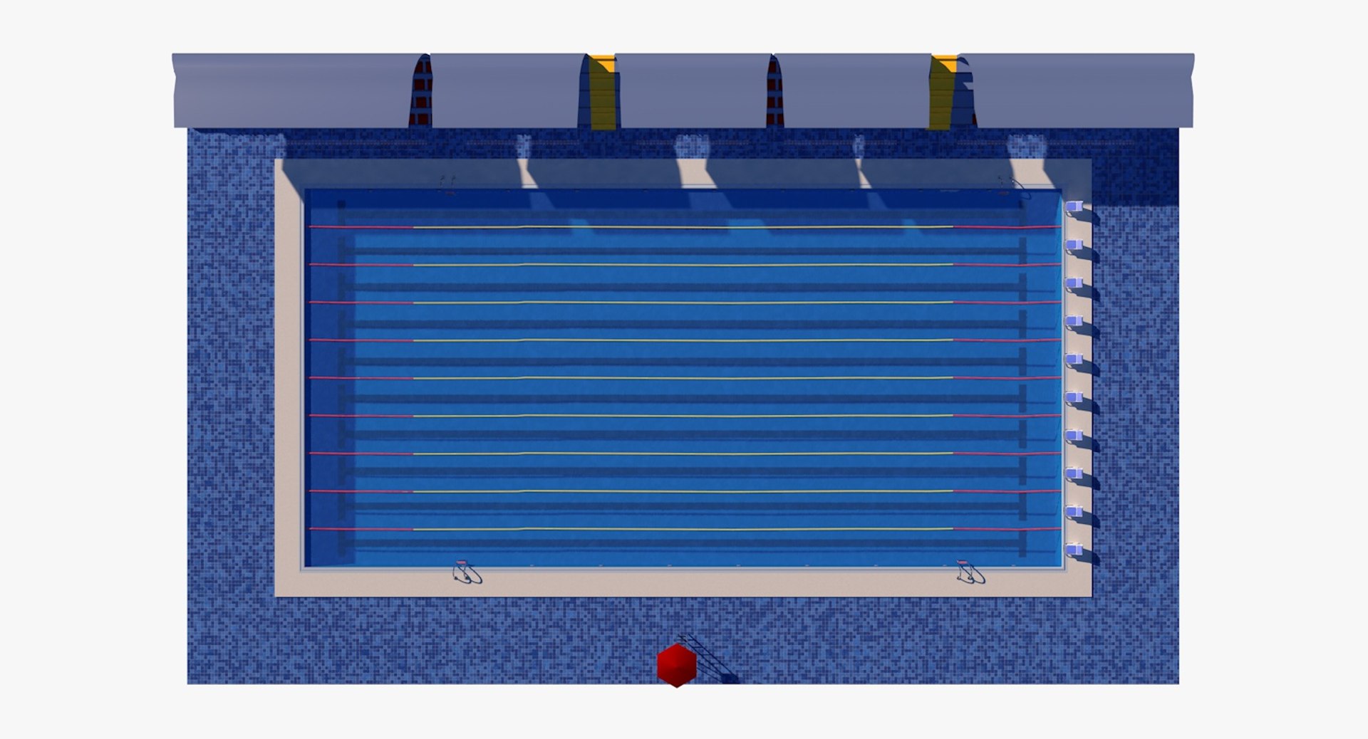 3D Olympic Swimming Pool - TurboSquid 1213624