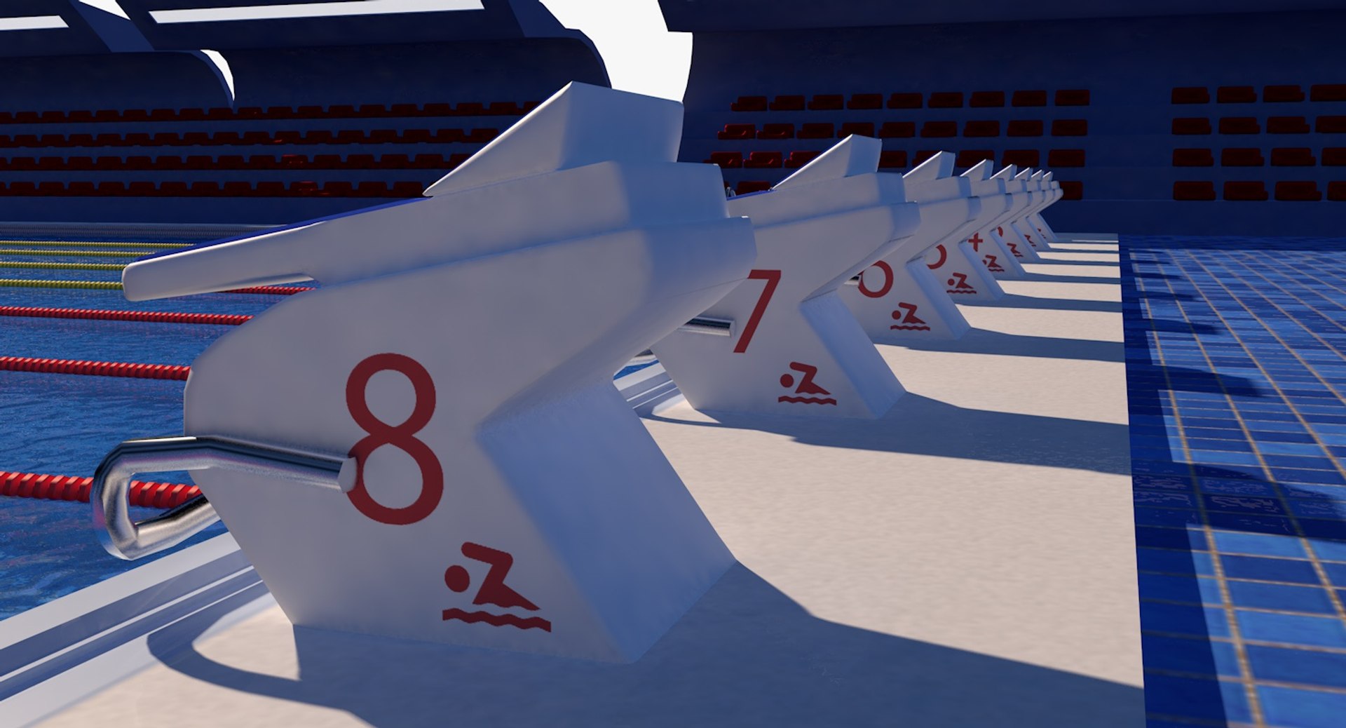 3D Olympic Swimming Pool - TurboSquid 1213624