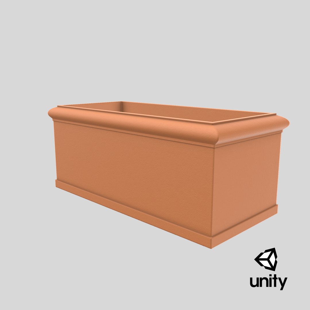 3D Terra Cotta Planter Box Model - TurboSquid 1599410