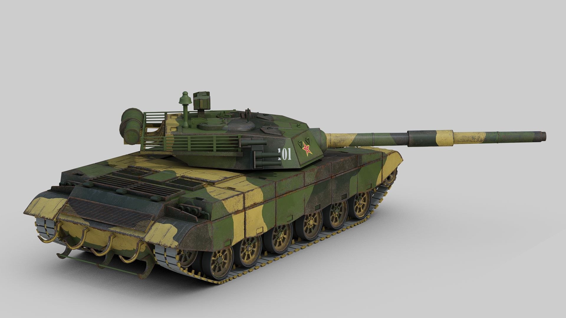 3d Chinese Type 98 Battle Tank Model