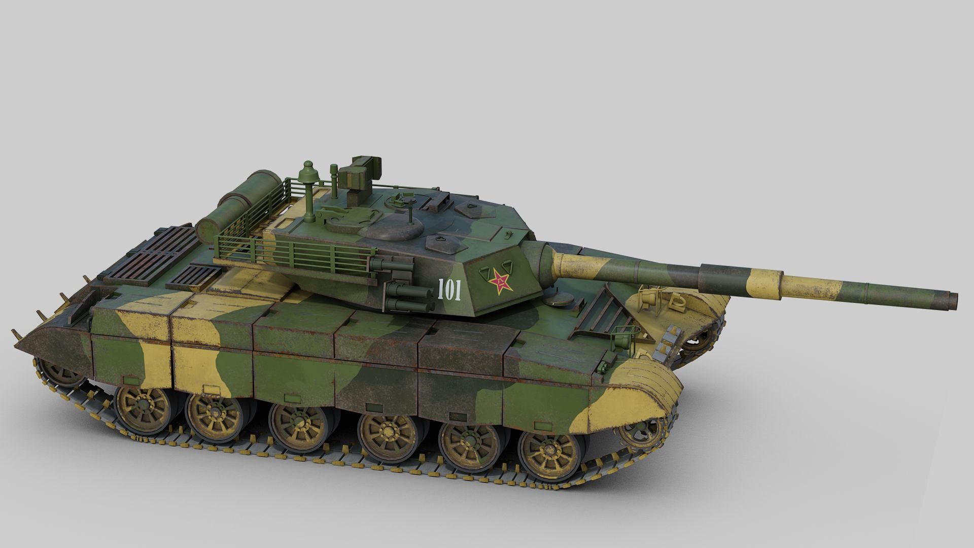3d Chinese Type 98 Battle Tank Model