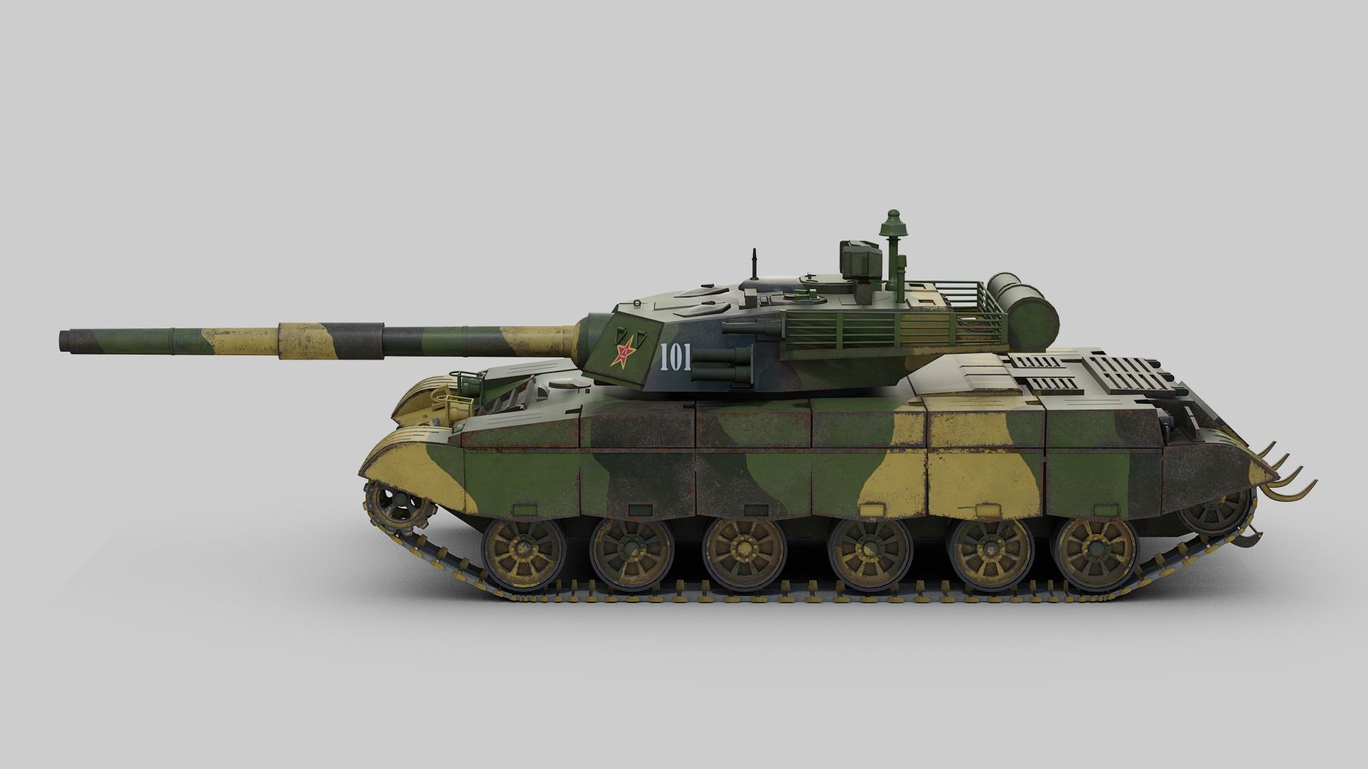 3d Chinese Type 98 Battle Tank Model