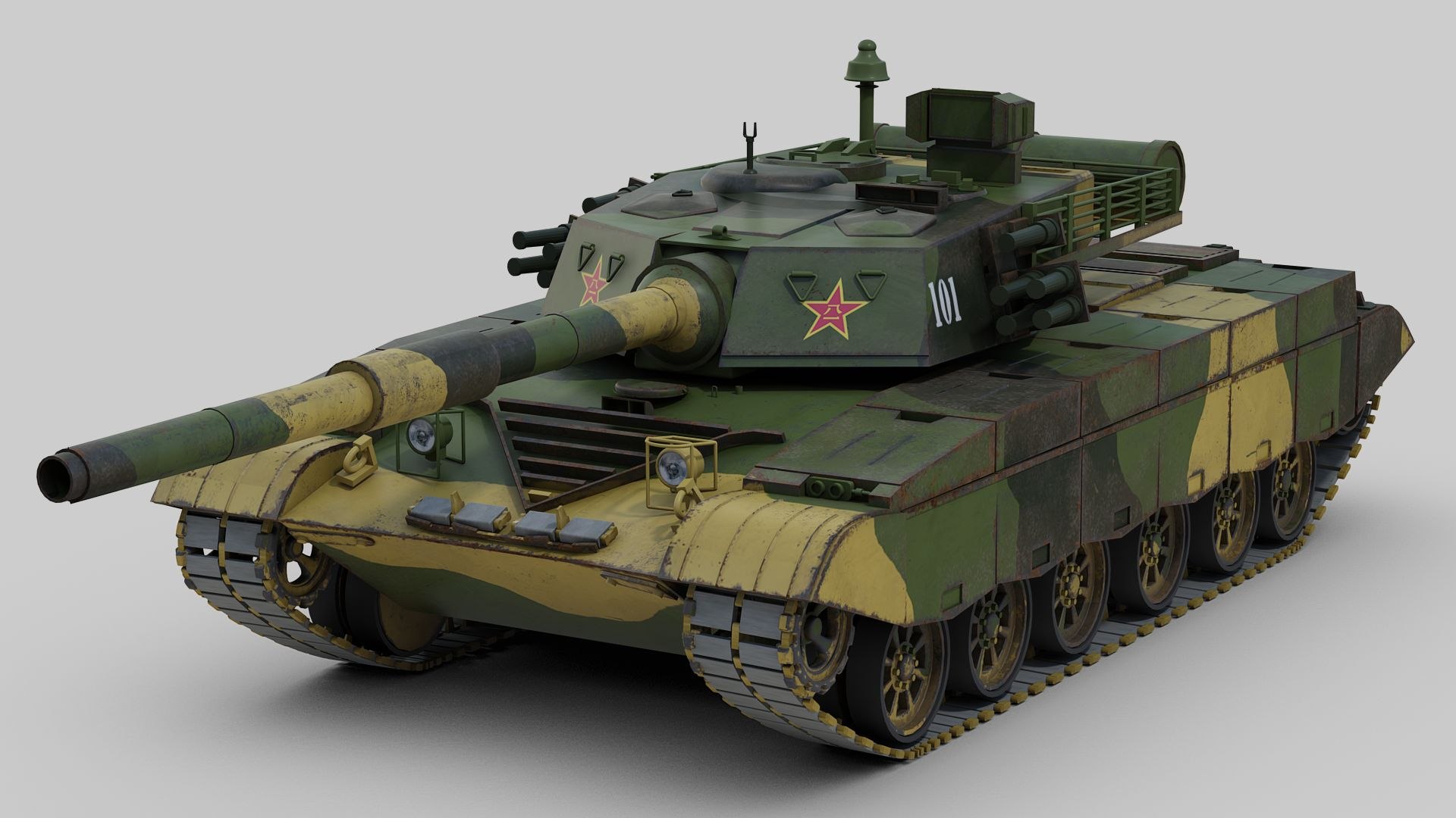 3d Chinese Type 98 Battle Tank Model