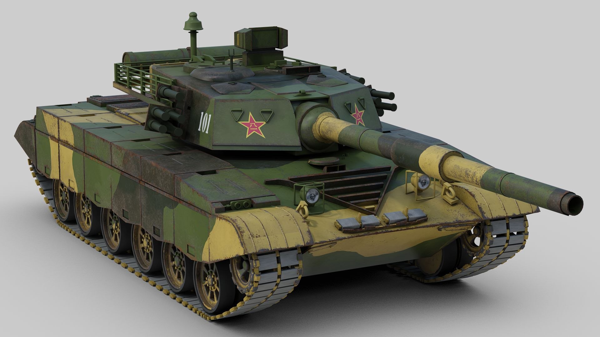 3d Chinese Type 98 Battle Tank Model