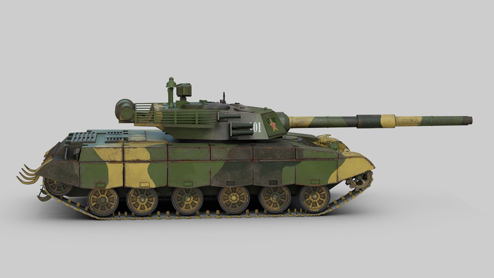 3d Chinese Type 98 Battle Tank Model